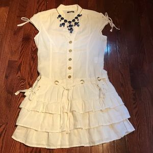 Morgan de Toi | Dresses | Morgan De Toi White Linen Dress | Poshmark